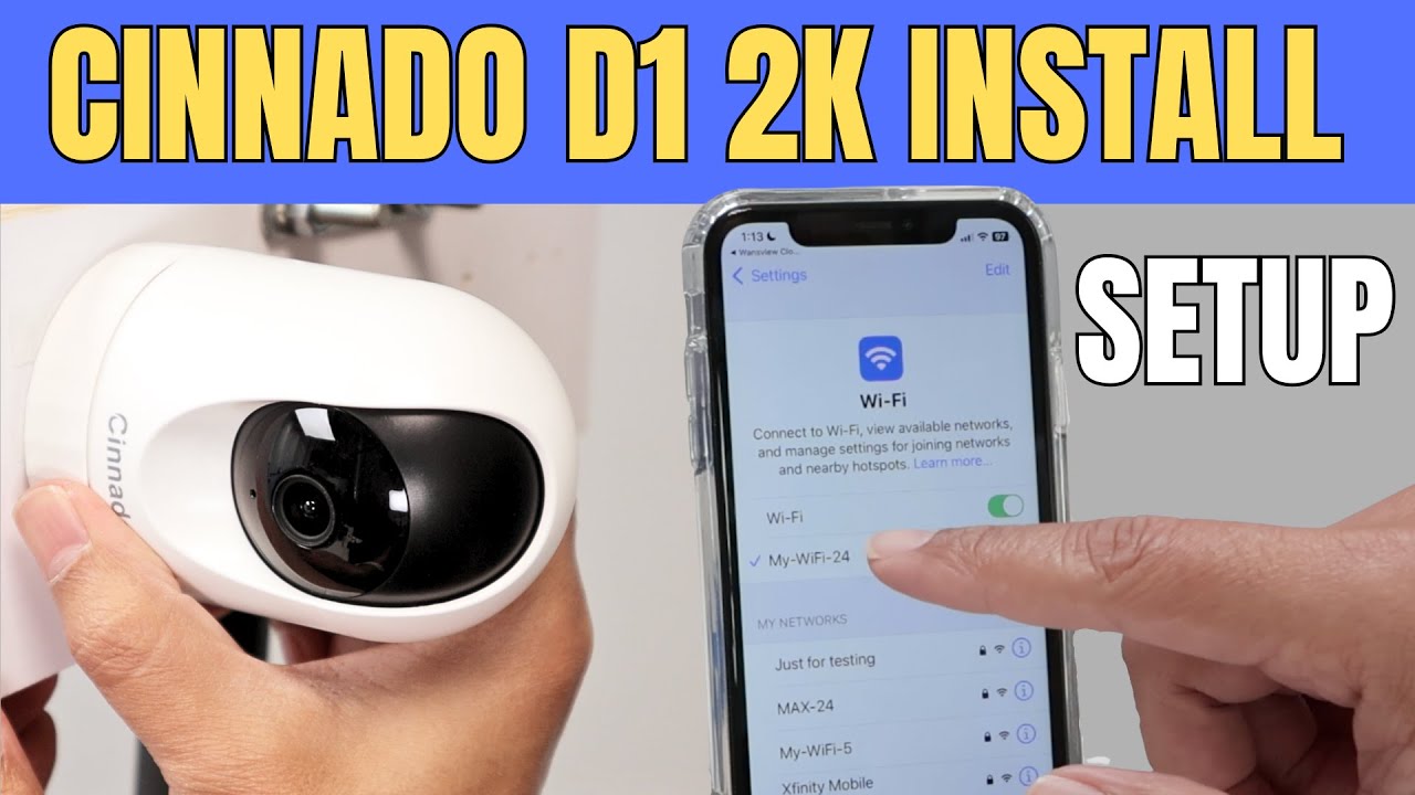 Cinnado D1 Security Camera Installation and Setup