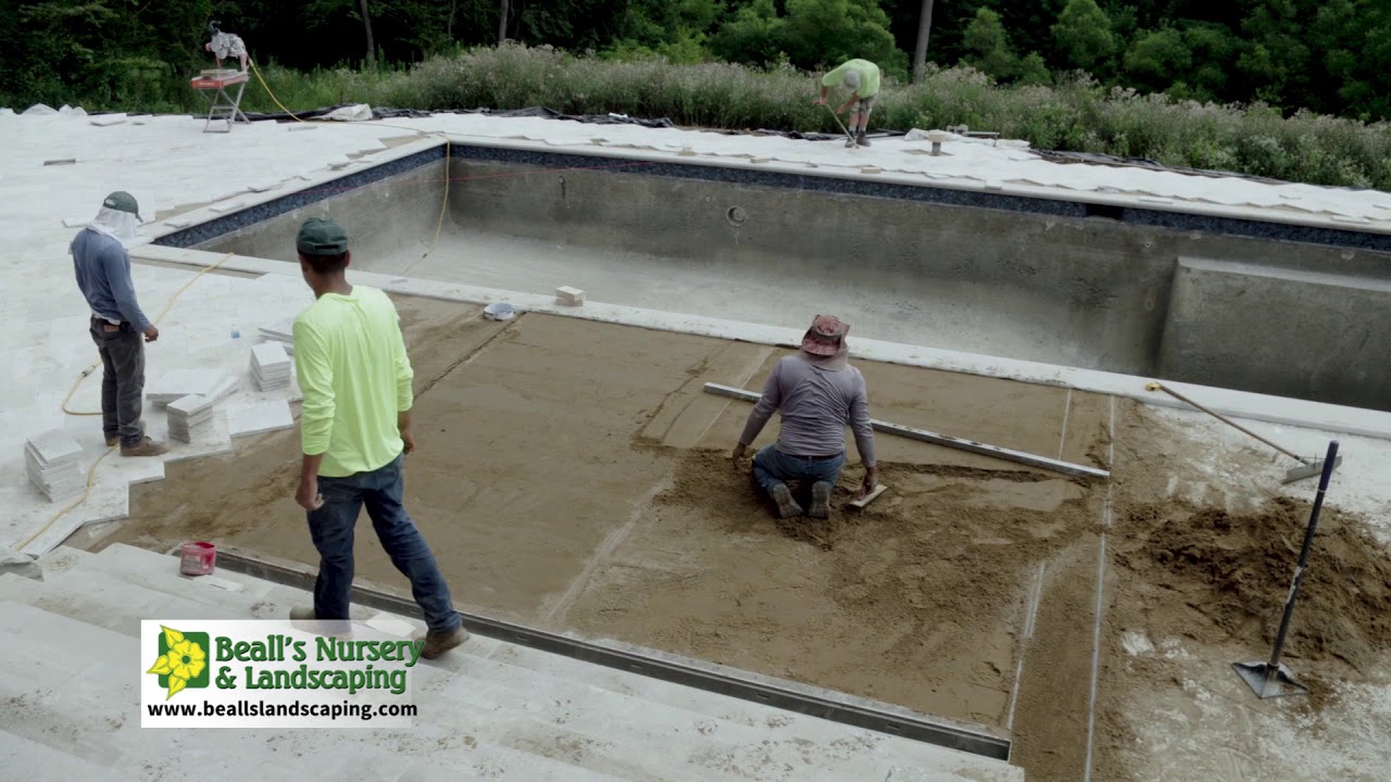 Beall's Landscaping - Pool Deck Install Timelapse
