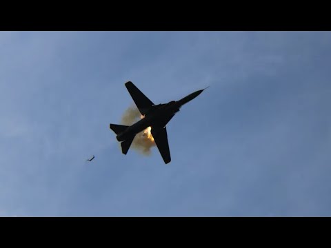 Michigan air show: MiG-23 jet crashes moments after two occupants eject