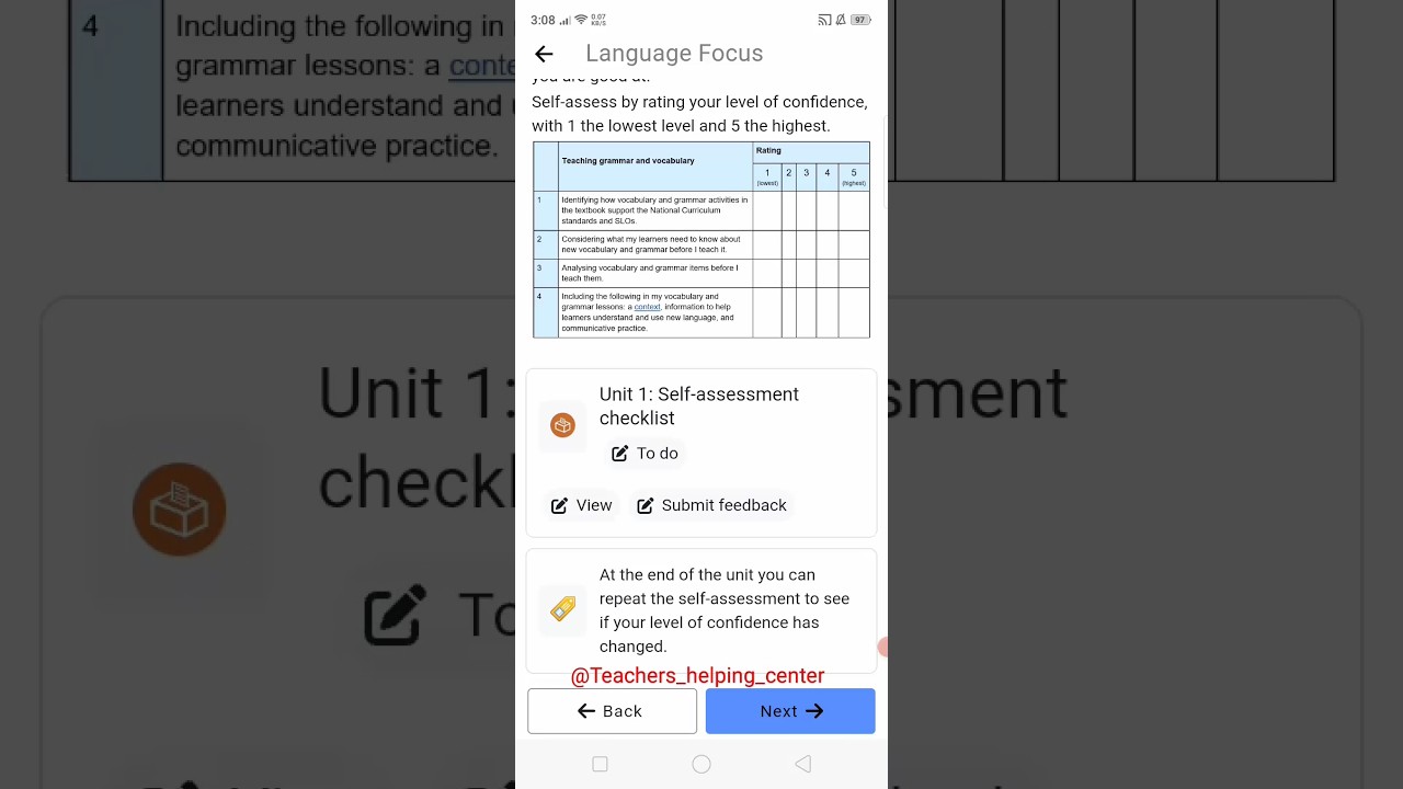 unit 1 self assessment checklist answers || unit 1 module 3|| #bts #teachereducation #qaedapp #sol