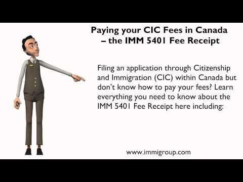 Paying your CIC Fees in Canada -- the IMM 5401 Fee Receipt