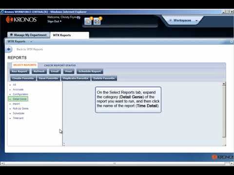 Kronos: Running the Time Detail Report