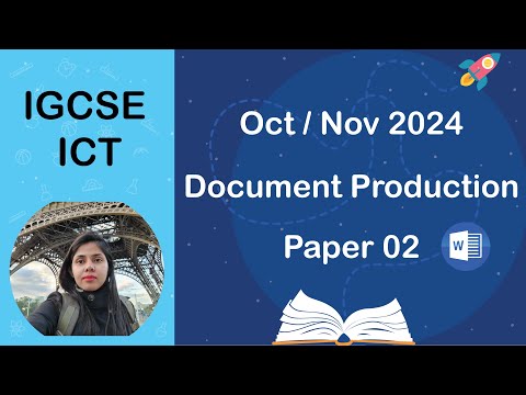 IGCSE ICT | Oct Nov 2024 | Paper 2 | Document Production Word (0417/0983)