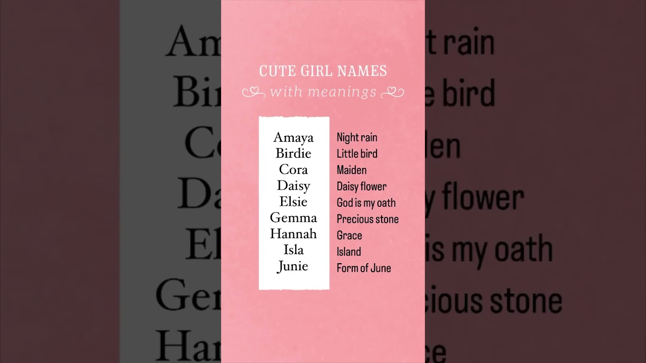 Cute Baby Girl Names (with meanings!) 💖