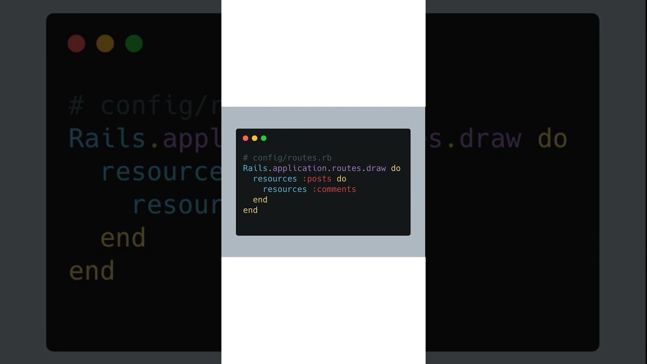 Ruby on Rails: Simplify Routing with Nested Resources
