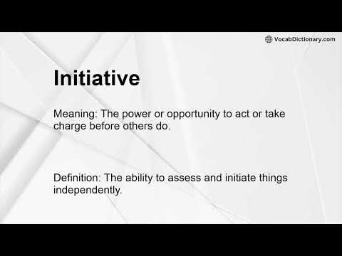 Initiative Meaning