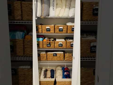 How To Organize A Linen Closet Organization With Wire Shelves #organizationideas #homeorganization