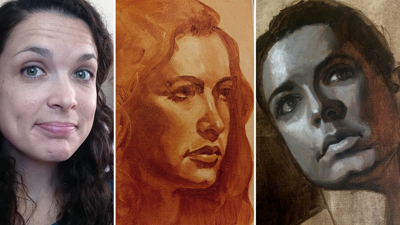 Painting Progress - Self Portraits in Oil - #067