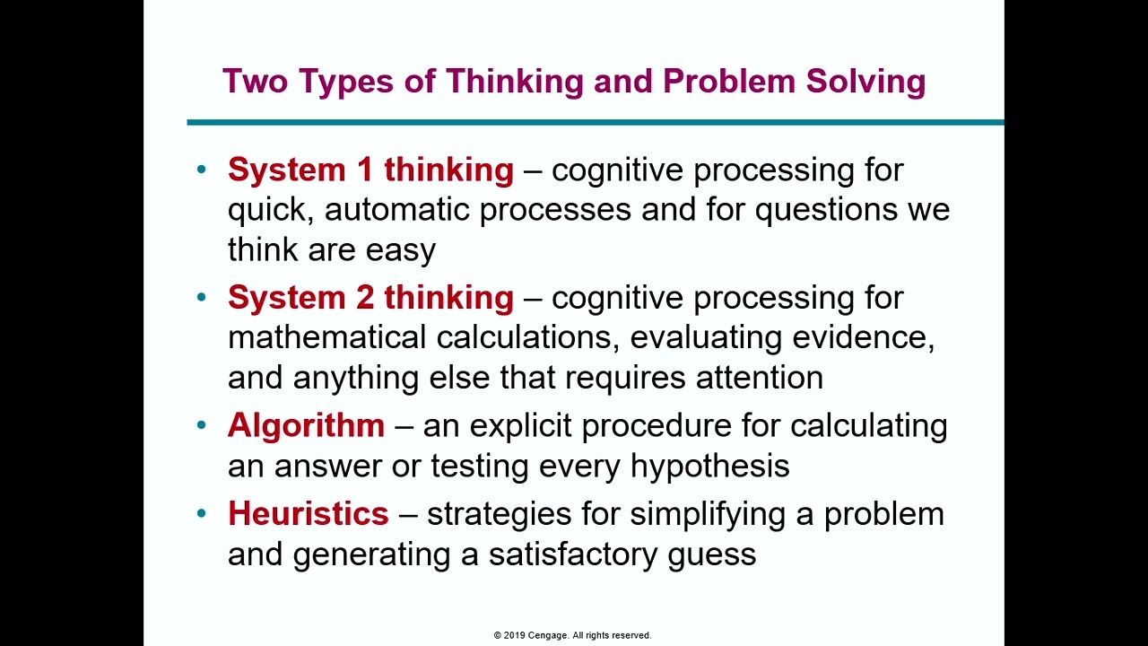 INTRODUCTION TO PSYCHOLOGY LECTURE: COGNITION AND LANGUAGE