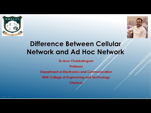 Difference Between Cellular Network and Ad Hoc Network (English)-(EC 8702-UNIT-1)