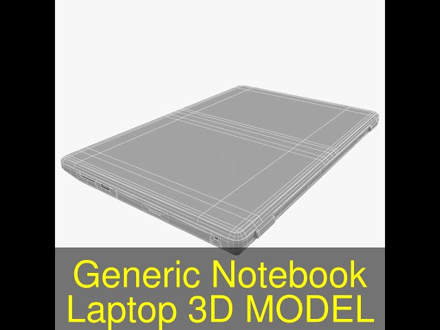 Generic Notebook Laptop 3D Model - FlatPyramid