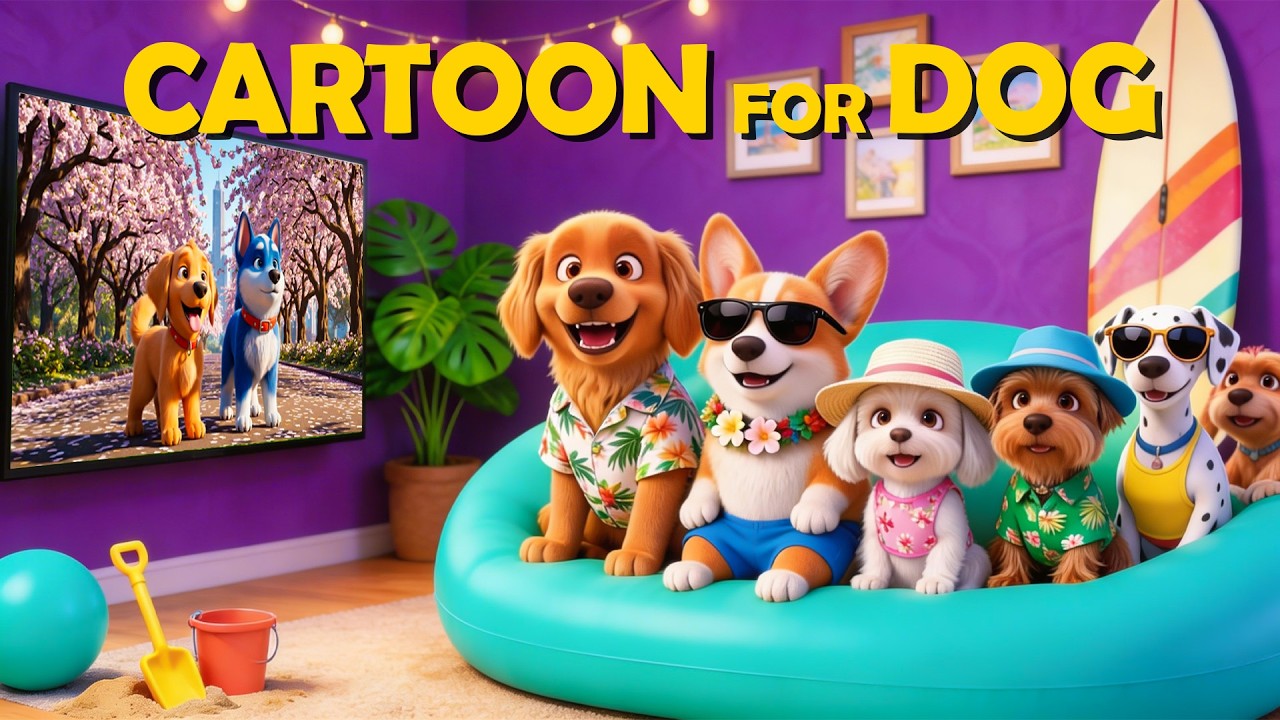 Best Cartoons for Dogs to Watch: In Colors They Can See, Keep Dog Calm & Happy🐶With Calming Music