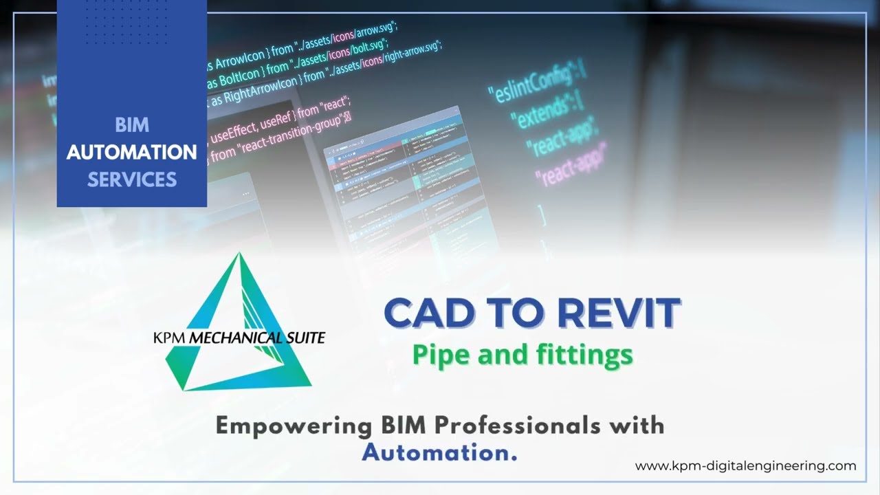 Convert 2D CAD into 3D Piping model | Revit Plugin | KPM Mechanical Suite.