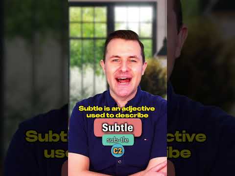 Subtle - Meaning and Pronunciation (English Word of the Day)