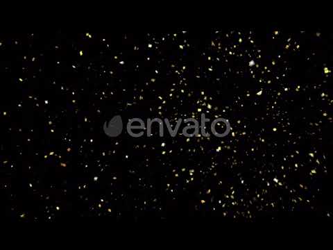 Golden Confetti Party Popper Explosions on a Black Backgrounds | Motion Graphics - Videohive