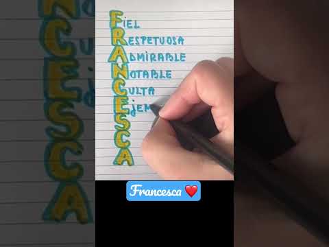 Significado del nombre FRANCESCA #significado #nombre #francesca