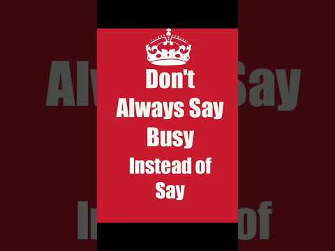 Synonym for word Busy