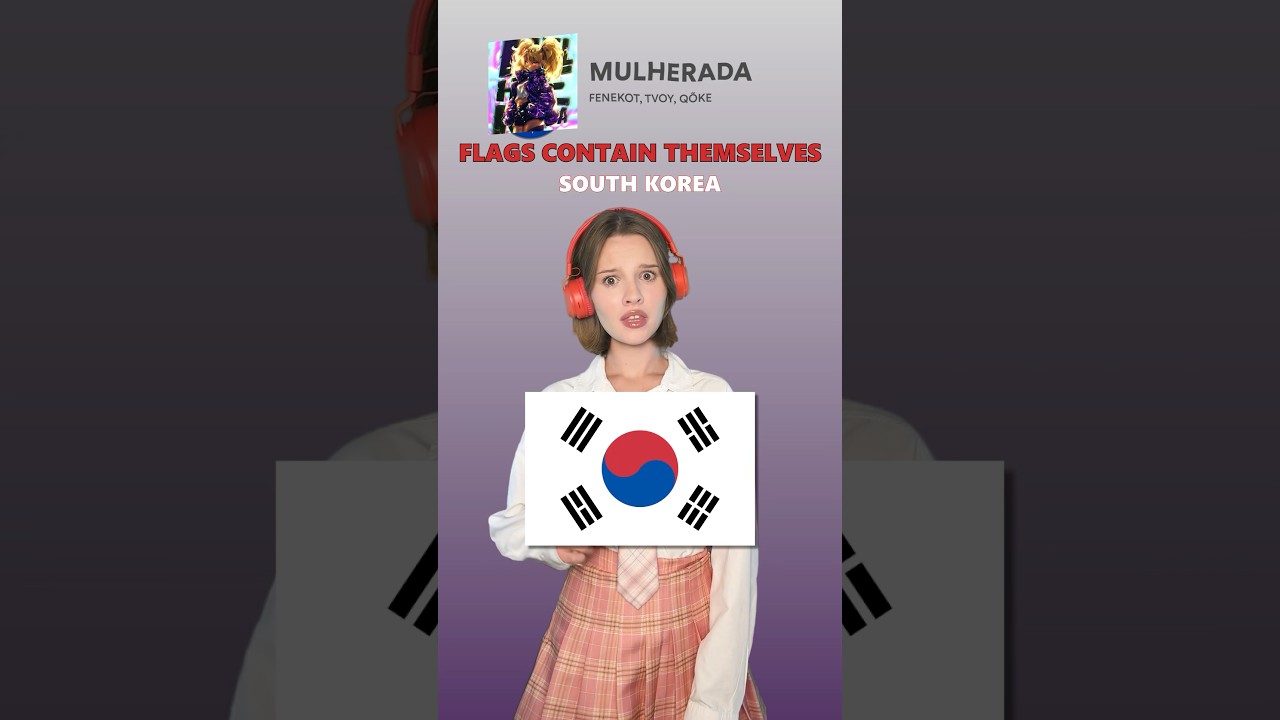 Flags that include themselves 😱#countryballs #countries #flags