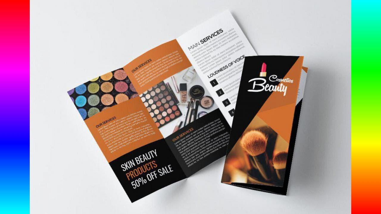 Brochure Templates: Beauty Cosmetics Trifold Brochure