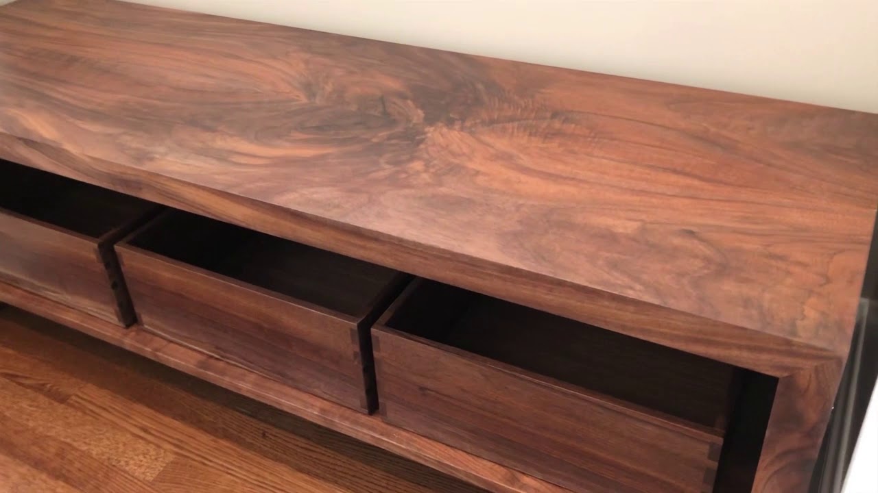 Custom Walnut entryway bench