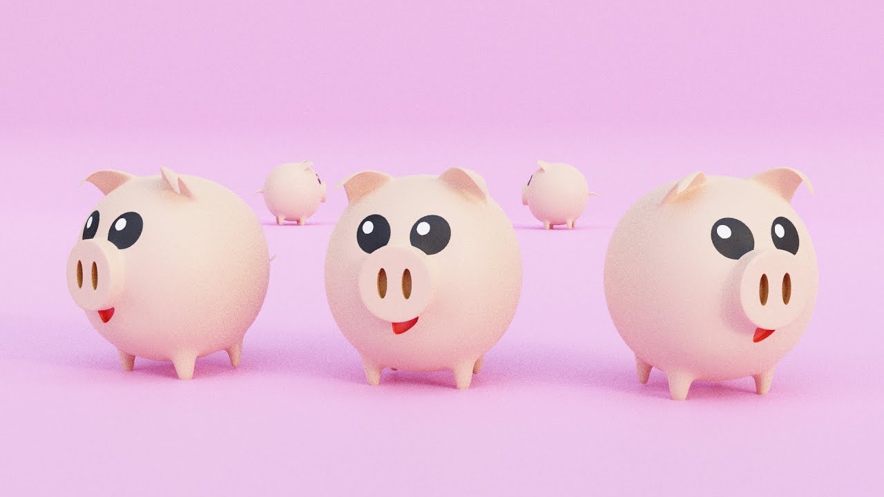 Piglet character Blender Tutorial