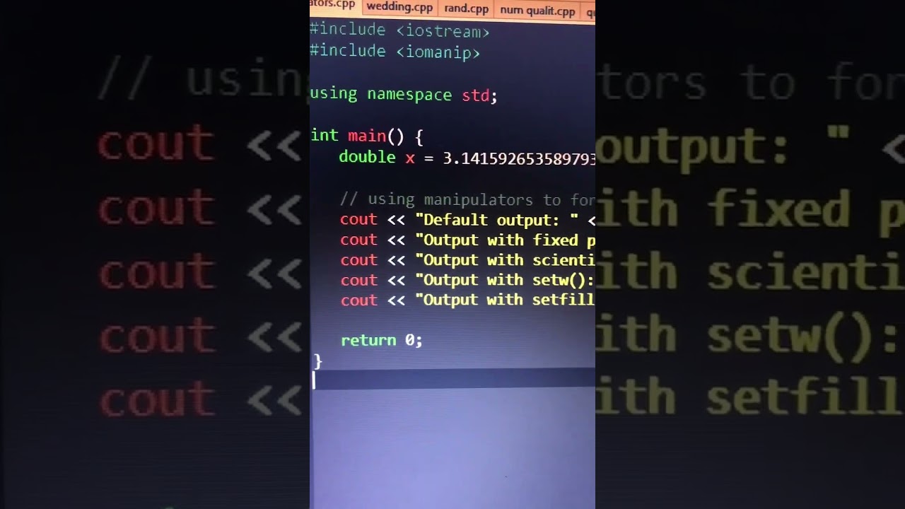 manipulators c++ #coders #codinglife #codingninja #codemasters #codelife #coding #code #cpp #coders