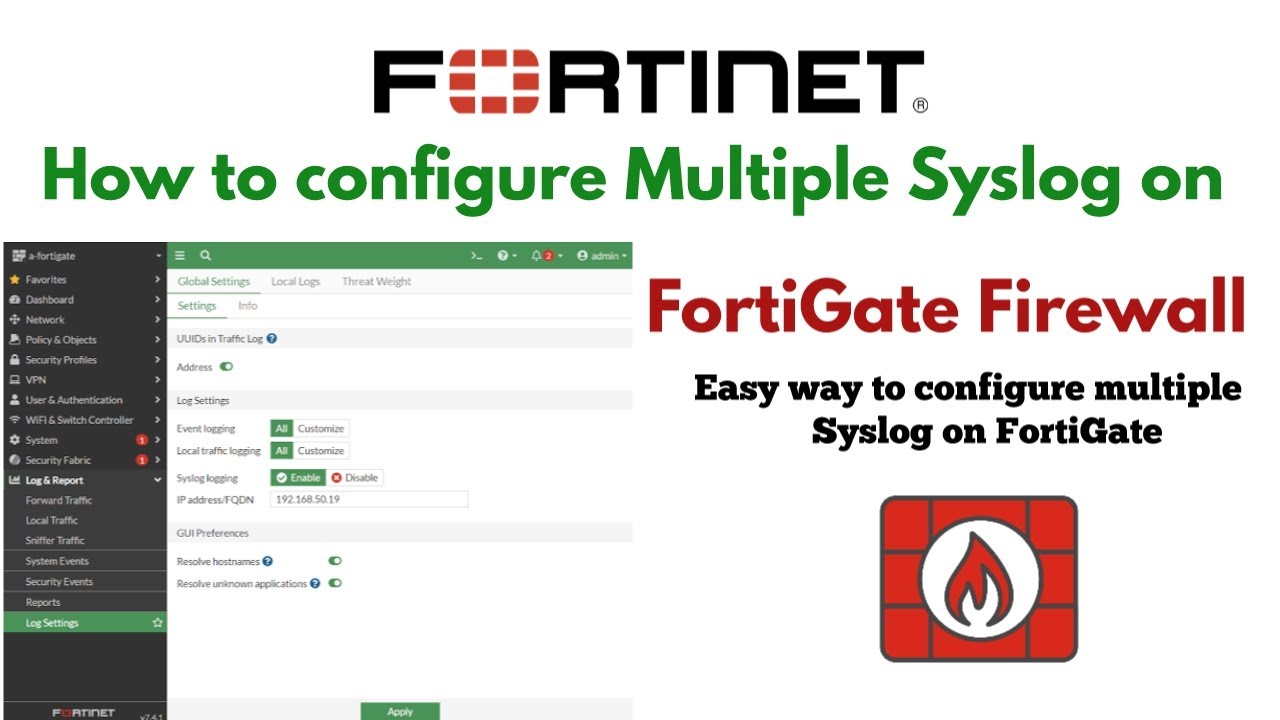 How to Configure Multiple Syslog Servers in FortiGate | Step-by-Step Guide | Firewall