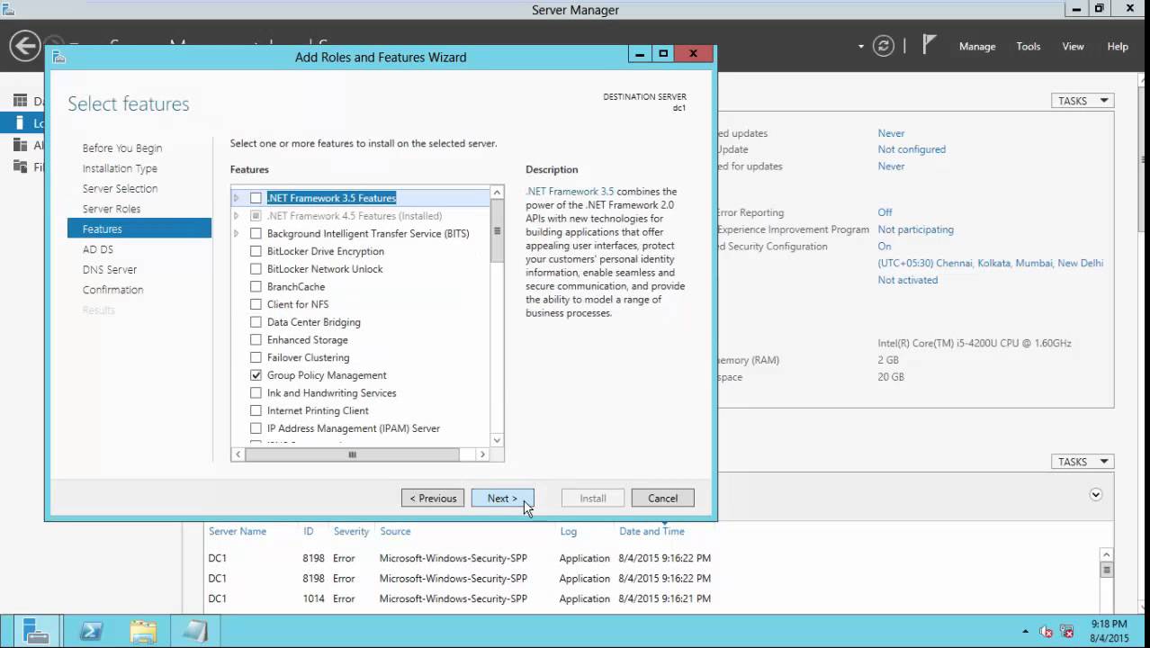 How to install a Domain Controller on Server 2012
