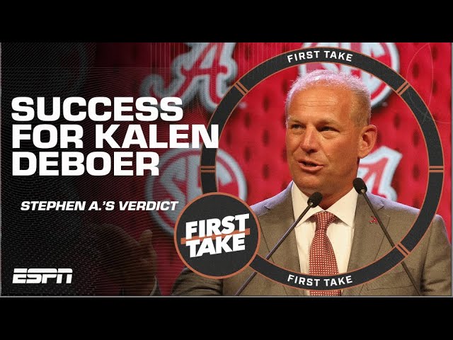 Stephen A. Smith thinks Kalen DeBoer is under "immense pressure" to ...