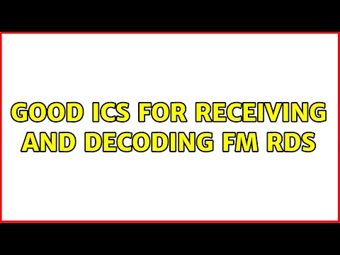 Good ICs for receiving and decoding FM RDS