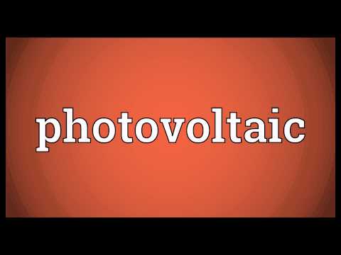 Photovoltaic Meaning