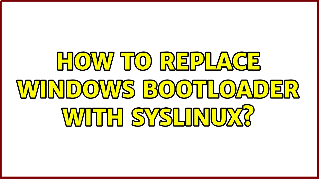 How do I boot from syslinux? – Tipseri
