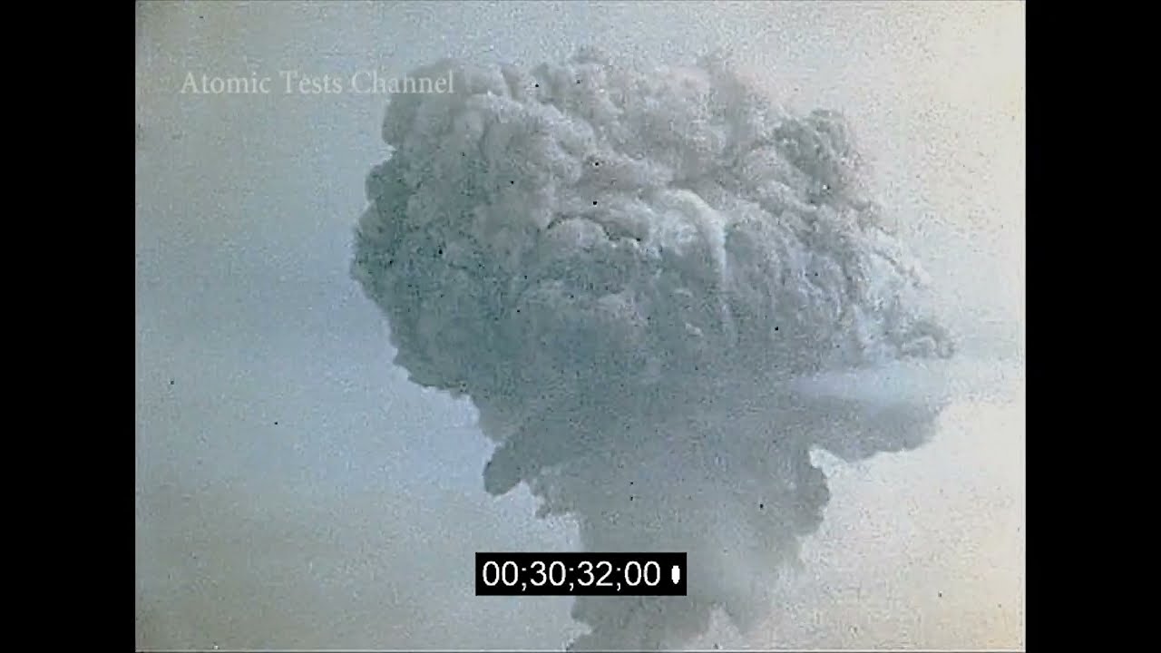 Huge Mushroom Cloud Is Developing At Sea 1951