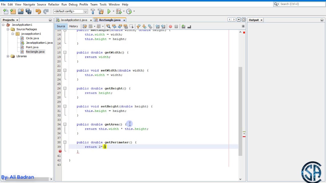 Java-OOP-05-Scanner Class, Implementing  Rectangle Class