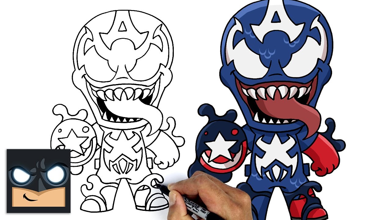 How To Draw CAPTAIN VENOM | MARVEL Step By Step Tutorial
