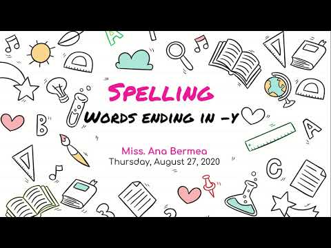 Words ending in -y