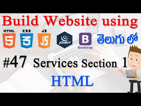 Learn 47 How to Build Website using Html CSS JS jQuery Bootstrap Services Section 01 HTML - Mind ...
