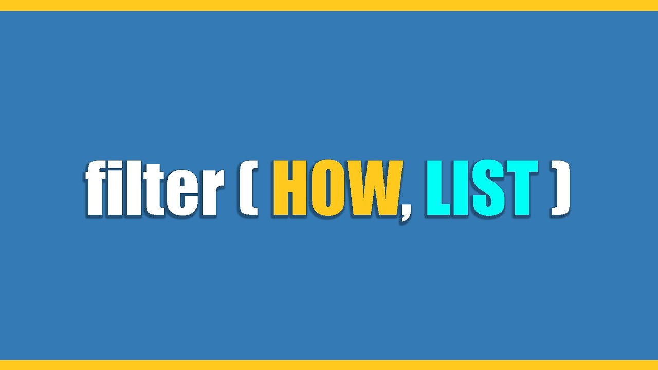 Python Tricks - Filter Function