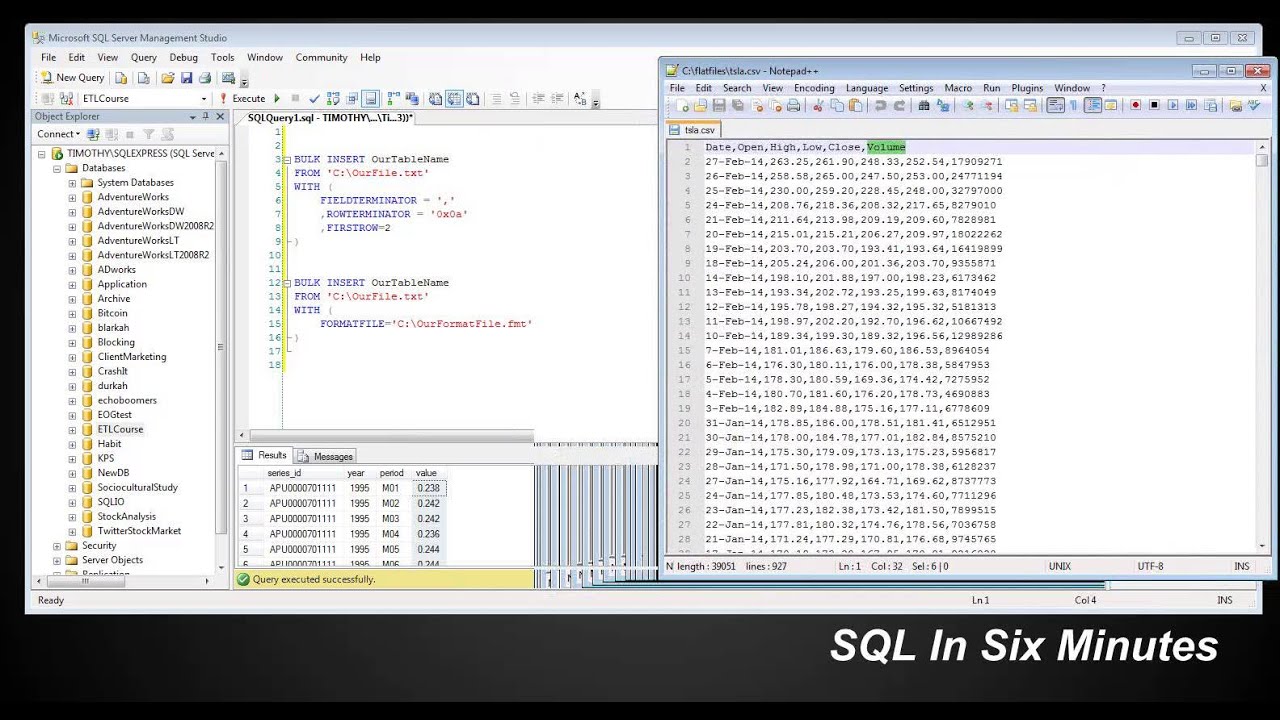 Udemy Students: BULK INSERT Basics