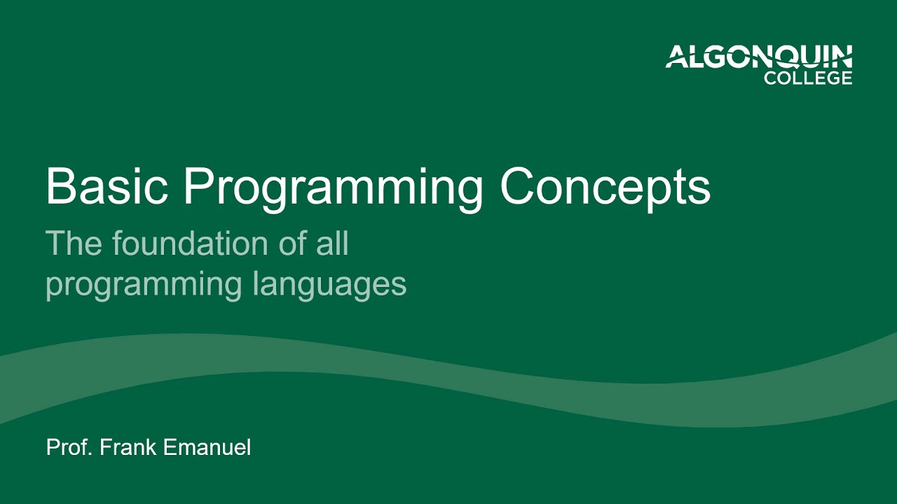 Basic Programming Concepts