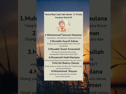 Nama Bayi Laki-laki Islami Awalan Huruf M #idenamabayi #shortvideo