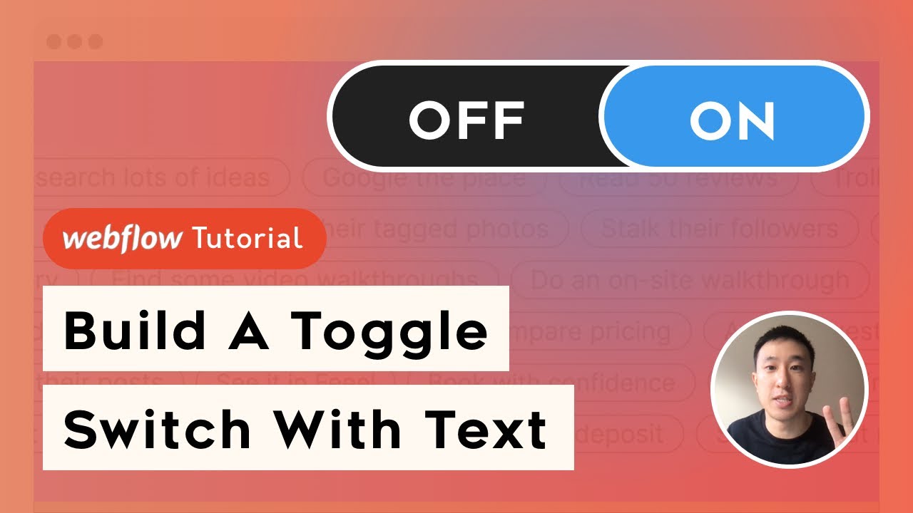 Toggle Switch With Text in Webflow