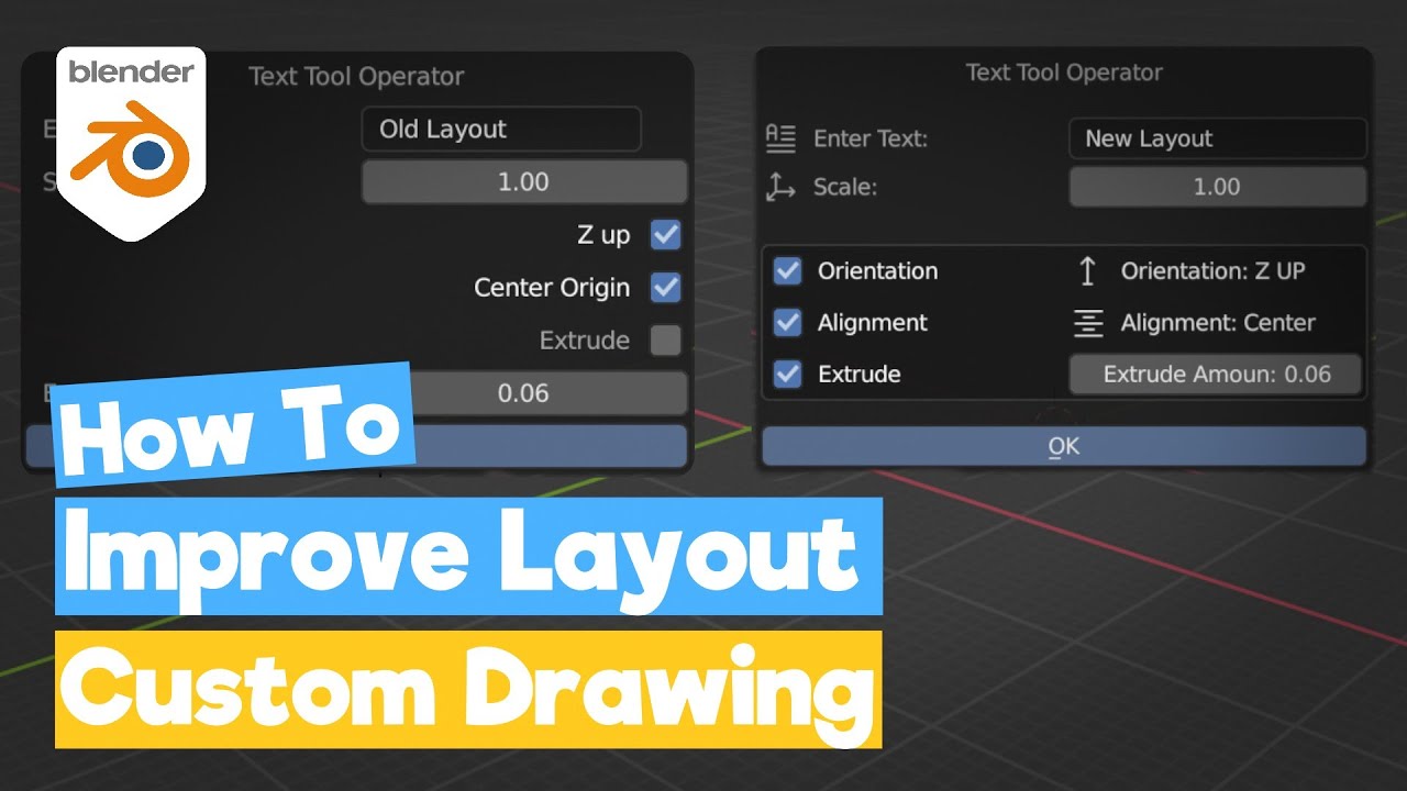 Blender Python Tutorial : Custom Drawing / Layout Improvements [learn python for beginners]