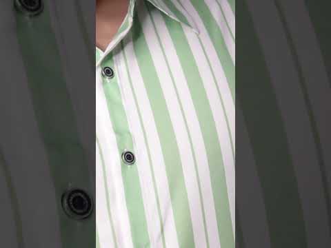 COOFANDY Mens Hawaiian Shirts Short Sleeve Striped Button Down Beach Summer Tropical Shirt