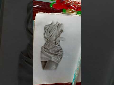 Drawing of Silk Dress | Realistic Silk dress Sketch #short