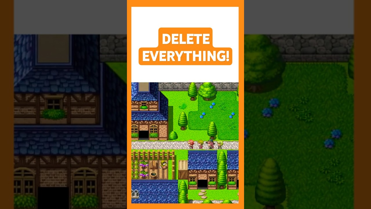 DELETE ALL THE ASSETS! #rpgmaker #indiedev #gamedesign