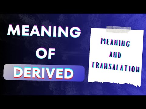 🔷 What is Meaning of Derived | Hindi Transalation 🤔 #derived #meaning