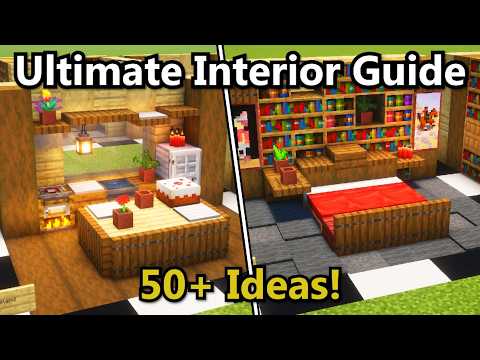 Minecraft | The Ultimate Interior Building Guide | 50+ Furniture Ideas