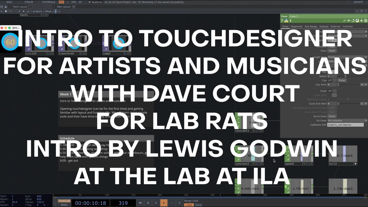 WEEK 1 INTRO TO TOUCHDESIGNER BASICS