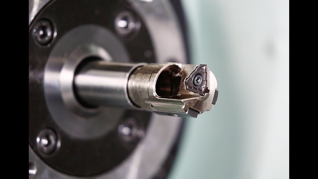 Tri-Fine - Indexable deep hole drills featuring inserts with chip splitter and built-in wiper